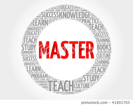Master word cloud collage - Stock Illustration [41801783] - PIXTA