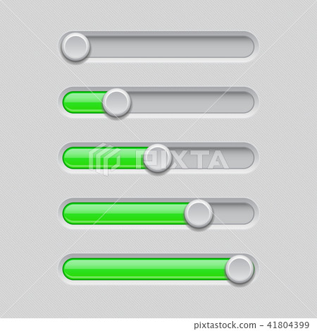 Slider bars. Gray green volume level console - Stock Illustration ...