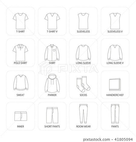 Vector material: Male clothes label ② - Stock Illustration [41805094 ...