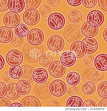Seamless pattern with bitcoins Finance and virtual - Stock Illustration [41809050] - PIXTA