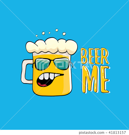 BEER ME vector concept illustration or summer... - Stock Illustration ...