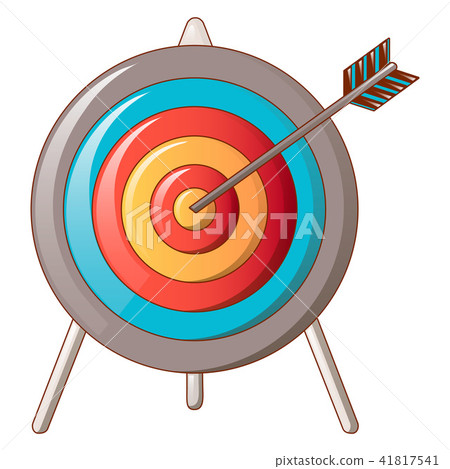 Hit the target icon, cartoon style - Stock Illustration [41817541] - PIXTA