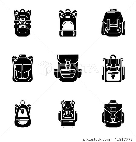 Rucksack icons set, simple style - Stock Illustration [41817775] - PIXTA