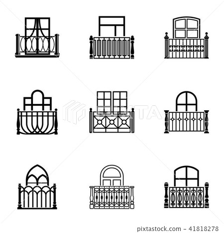 Pane icons set, simple style - Stock Illustration [41818278] - PIXTA