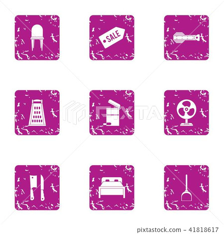 Closeout icons set, grunge style - Stock Illustration [41818617] - PIXTA