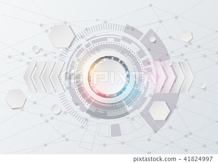 3D white technology and science background - Stock Illustration ...