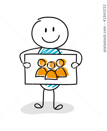 Stickman showing team icon. Vector. - Stock Illustration [41843252] - PIXTA