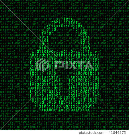 locked padlock on binary code background - Stock Illustration [41844275 ...