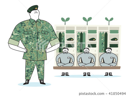 illustration of a cartoon military life 004 - Stock Illustration ...