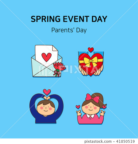 Vector - Spring event day icon set in colorful... - Stock Illustration ...