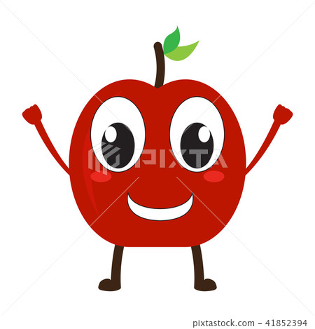 Isolated happy apple emote - Stock Illustration [41852394] - PIXTA