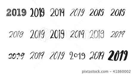 Typography year numbers - Stock Illustration [41860002] - PIXTA