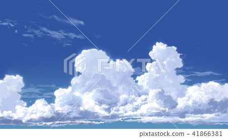 Blue Sky and Ice Cloud - Stock Illustration [41866381] - PIXTA