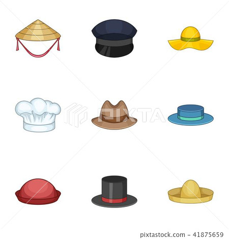 Cover head icons set, cartoon style - Stock Illustration [41875659] - PIXTA