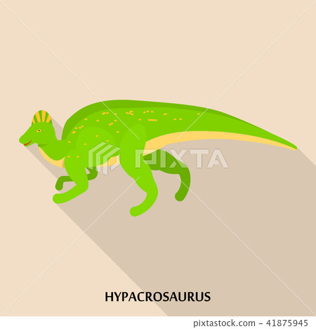 Hypacrosaurus icon, flat style - Stock Illustration [41875945] - PIXTA