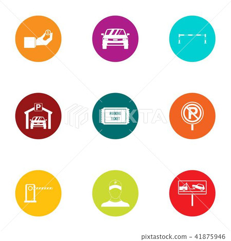 Teller icons set, flat style-插圖素材 [41875946] - PIXTA圖庫