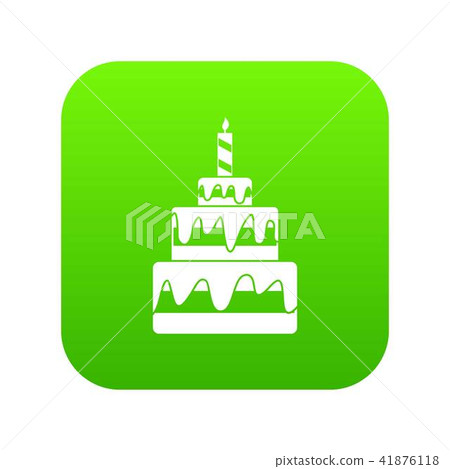 Cake icon digital green - Stock Illustration [41876118] - PIXTA