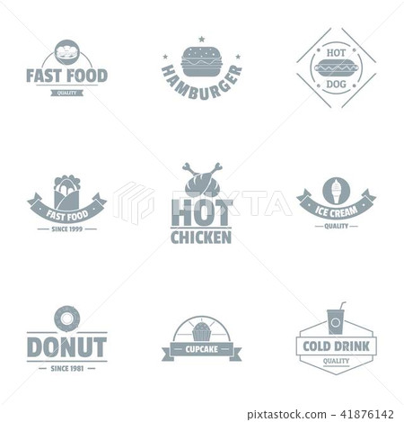 Bagel logo set, simple style - Stock Illustration [41876142] - PIXTA