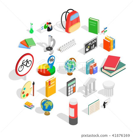 Information icons set, isometric style - Stock Illustration [41876169 ...