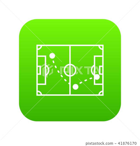 Football strategy icon, simple black style - Stock Illustration ...