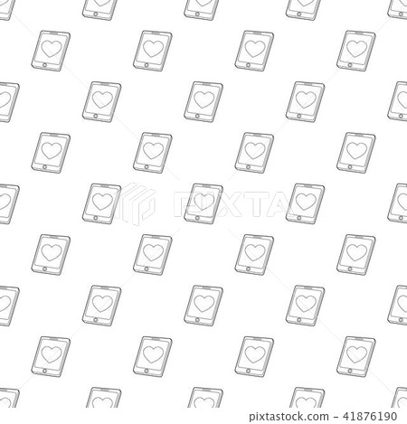 Mobile phone with heart pattern vector seamless - Stock Illustration ...