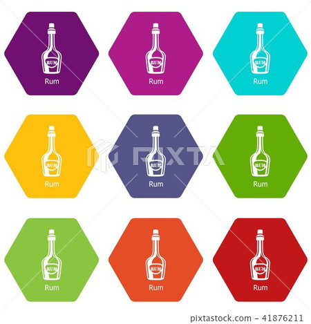 Rum icons set 9 vector - Stock Illustration [41876211] - PIXTA