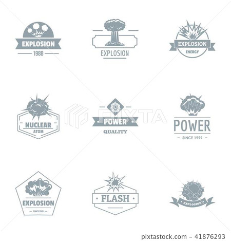 Explosion logo set, simple style - Stock Illustration [41876293] - PIXTA