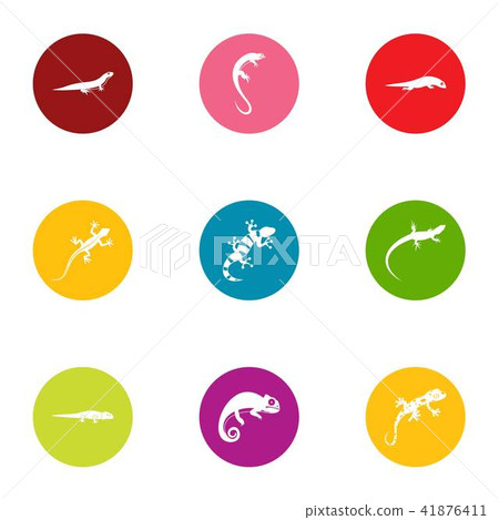 Raptor icons set, flat style - Stock Illustration [41876411] - PIXTA