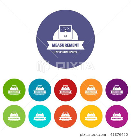 Measurement instrument icons set vector color - Stock Illustration ...