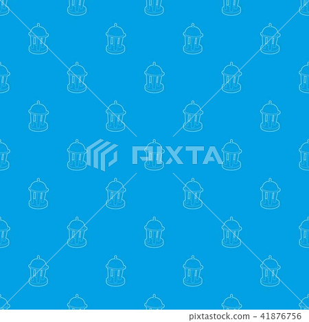 Rotunda pattern vector seamless blue - Stock Illustration [41876756 ...