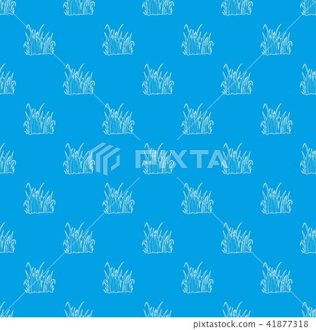 Grass pattern vector seamless blue - Stock Illustration [41877318] - PIXTA