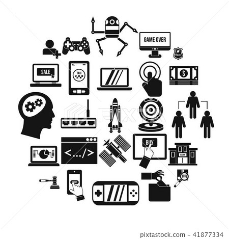 Protocol icons set, simple style - Stock Illustration [41877334] - PIXTA