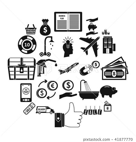 Treasury icons set, simple style - Stock Illustration [41877770] - PIXTA