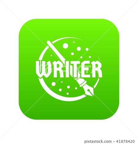 Writer icon green vector-插圖素材 [41878420] - PIXTA圖庫