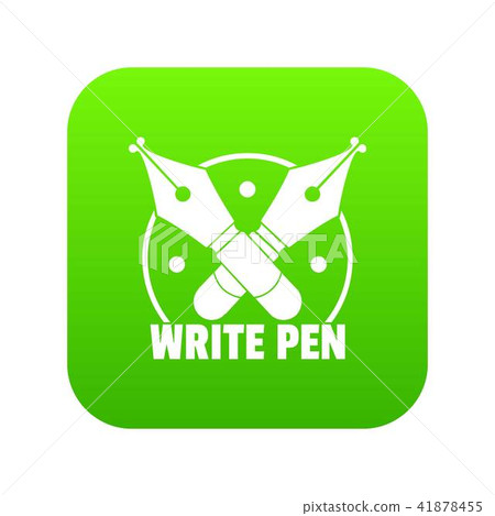 Write pen icon green vector - Stock Illustration [41878455] - PIXTA