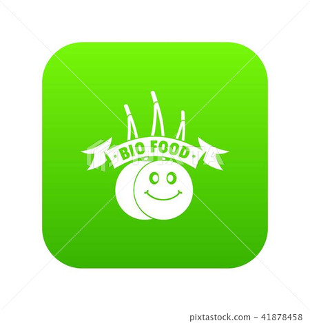 Bio food icon green vector - Stock Illustration [41878458] - PIXTA