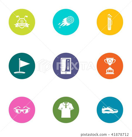 Powerful icons set, flat style - Stock Illustration [41878712] - PIXTA