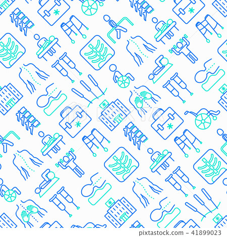 Physiotherapy seamless pattern-插圖素材 [41899023] - PIXTA圖庫