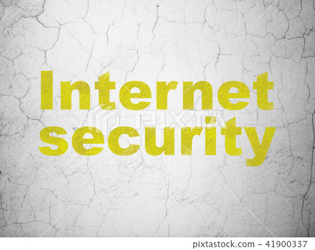 Privacy concept: Internet Security on wall... - Stock Illustration ...