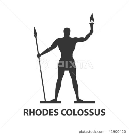 Rhodes colossus icon - Stock Illustration [41900420] - PIXTA