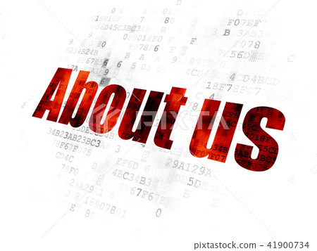 Business concept: About us on Digital background - Stock Illustration ...