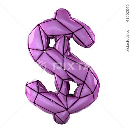dollar sign made in low poly style isolated on... - Stock Illustration ...
