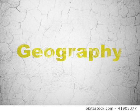Learning concept: Geography on wall background - Stock Illustration ...