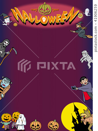 Halloween background material - Stock Illustration [41906259] - PIXTA