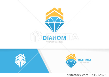 Vector diamond and real estate logo... - Stock Illustration [41912328 ...
