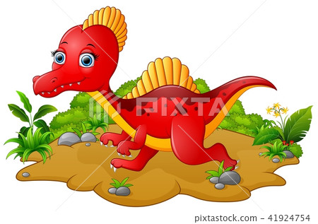 Cartoon red spinosaurus - Stock Illustration [41924754] - PIXTA