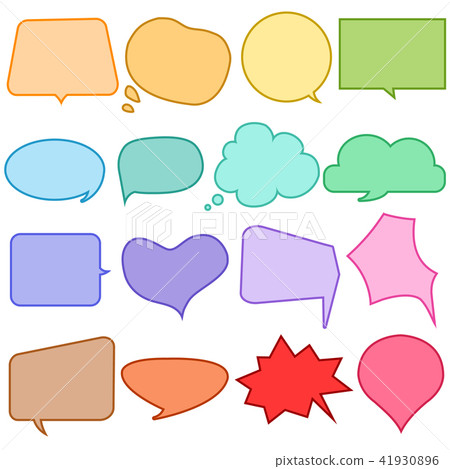 Notes Callout frame color material set - Stock Illustration [41930896 ...