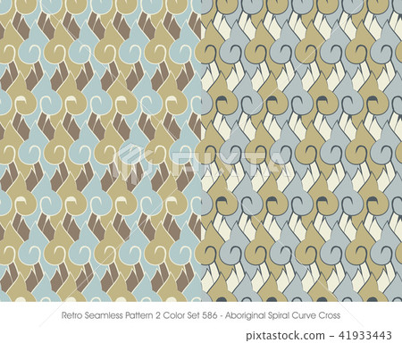 Retro Seamless Pattern 2 color set background - Stock Illustration ...