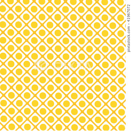 Japanese Pattern Kanoko Pattern Yellow - Stock Illustration [41967072 ...