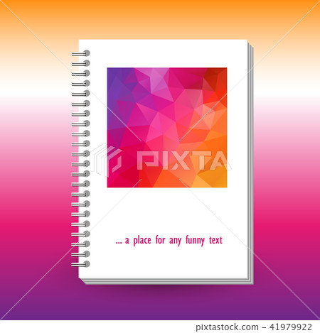 vector cover diary ring binder vibrant pink violet - Stock Illustration ...